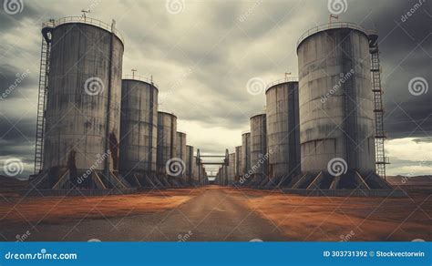 Manufacturing Concrete Industrial Background Stock Illustration