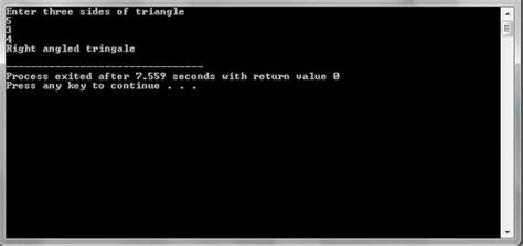 Right Angle Triangle Program In C
