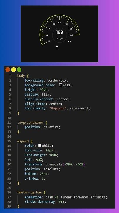 Interactive Speedometer Using Html Css And Js Shorts Youtube