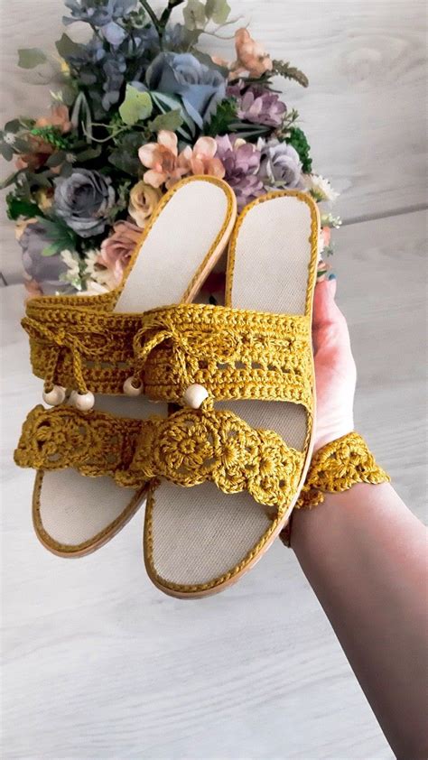 Летняя вязаная обувь крючком Вязаная крючком обувь Детские сандалии крючком Обувь