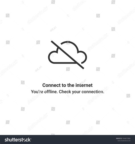 Connect Internet Youre Offline Check Your Stock Vector Royalty Free 1944677896 Shutterstock