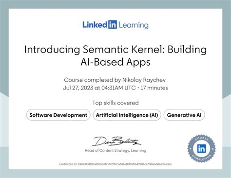 Nikolay Raychev On Linkedin Certificate Of Completion