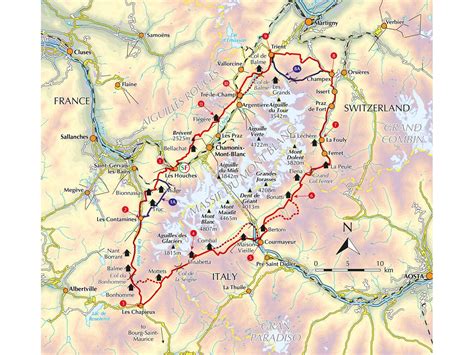 Tour Du Mont Blanc Map