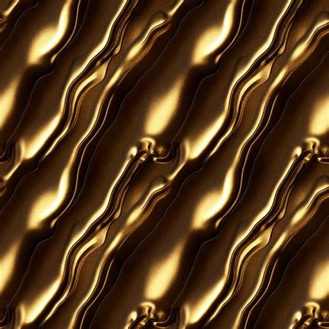 Premium Ai Image Gold Metallic Abstract Dynamic Seamless Pattern