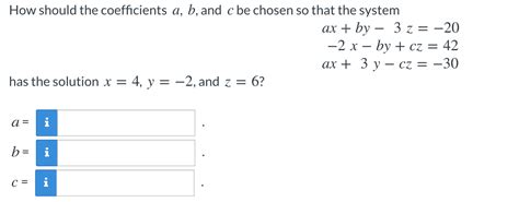 Solved How Should The Coefficients A B And C Be Chosen So Chegg Com