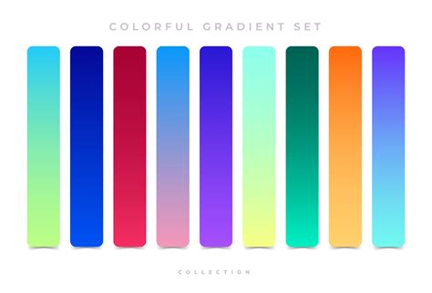 Collection Of Colorful Smooth Gradient Backgrounds For Graphic Design Vector Illustration