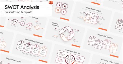 Диаграмма Swot Шаблоны презентаций Включая анализ и долбить Envato
