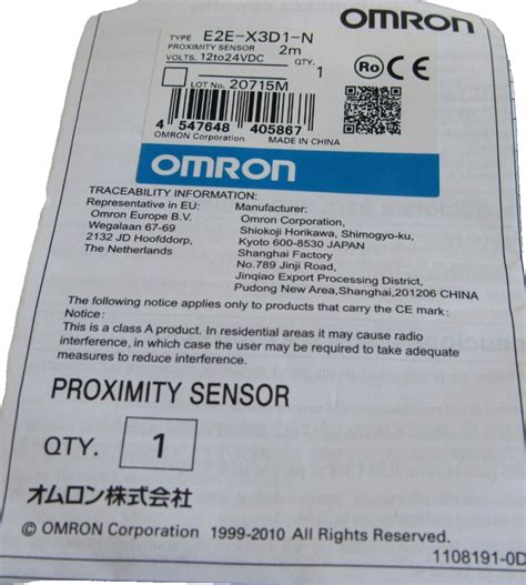 New Omron E2e X3d1 N Proximity Sensor E2ex3d1n Sb Industrial Supply Inc