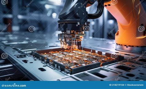 Manufacturing Technology Robot Stock Illustration Illustration Of