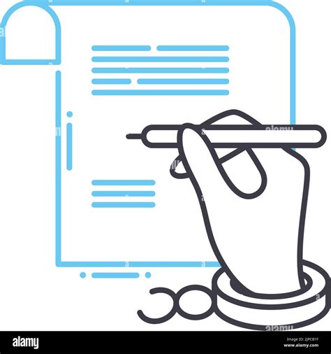 Freedom Of Press Line Icon Outline Symbol Vector Illustration Concept Sign Stock Vector Image