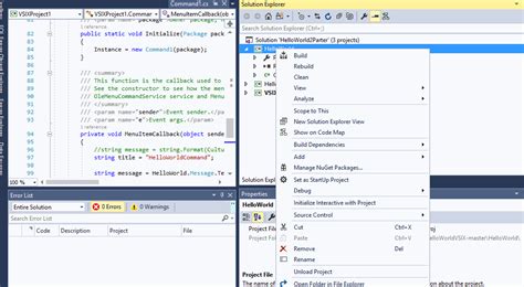 How Can You Create A Visual Studio Extension That References A Class