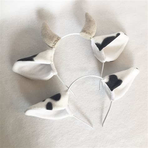Cow Outfits Cow Ears Bull Horns Halloween Costume Accessories Farm Birthday Cute Cows