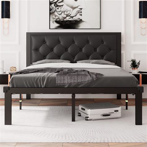 Feonase 18 High King Size Metal Platform Bed Frame With