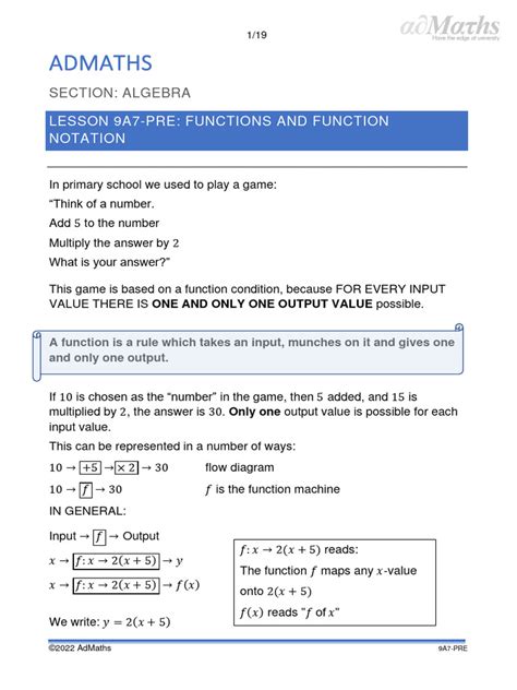 9a7 Pre Functions And Function Notations Pdf Function Mathematics