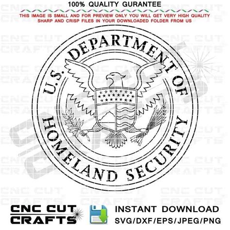Dhs Seal Vector Homeland Security Logo Svg Dxf Eps Png  Etsy