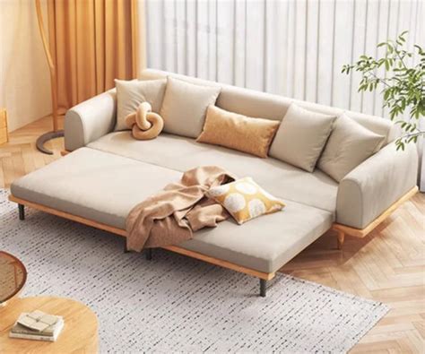 Japanese Solid Wood Sofa Nuji Japanese Style Corduroy Solid Wood Sofa