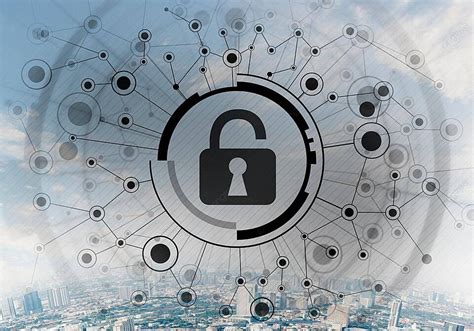 Cryptography And Encryption Algorithm Concept City Cryptography Service Photo Background And