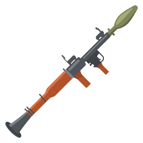 Premium Vector Hand Rocket Launcher Explosive Gun Color Icon Isolated
