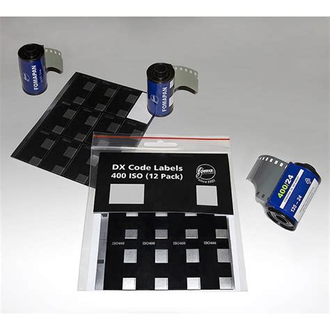 Foma Dx Code 400 Iso Labels 12 Pak Fotofilmfabriek