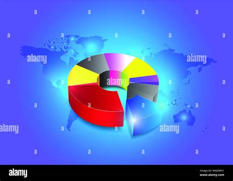 Business Colorful Pie Chart For Your Documents On Blue Background Stock Vector Image And Art Alamy