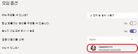 Microsoft Teams에서 모임에 공동 이끌이 추가 Microsoft 지원