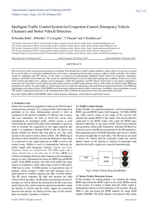 Pdf Intelligent Traffic Control System For Congestion Control