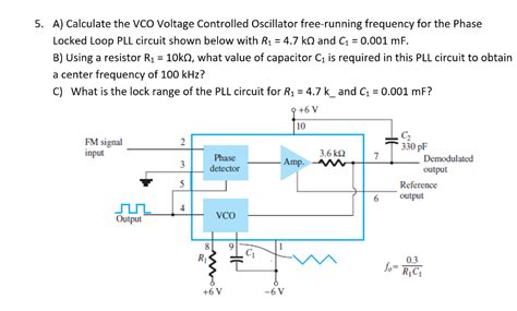 Solved A Calculate The Vco Voltage Controlled Oscillator