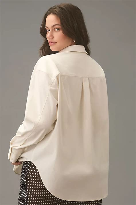 good american poplin shift buttondown shirt anthropologie