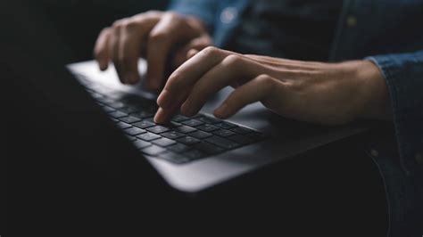 Close Up Of Man Hands Typing On Laptop Stock Footage SBV Storyblocks