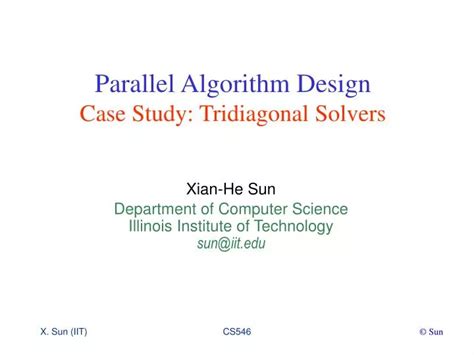 PPT Parallel Algorithm Design Case Study Tridiagonal Solvers PowerPoint Presentation ID