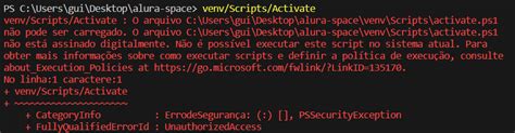 Não consigo ativar o venv no windows Django templates e boas práticas Alura Cursos online