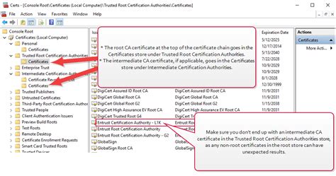 Acquire And Install A Chain Certificate