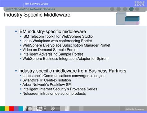 Ppt Ibm Middleware Solutions For Telecommunications Powerpoint Presentation Id 467085