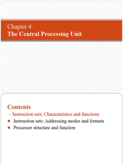 Chap 4 The Cpu Pdf Central Processing Unit Computer Data