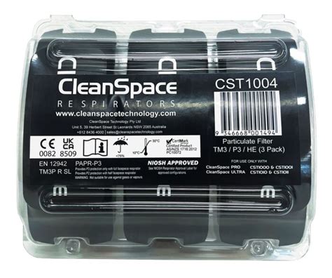 Cleanspace Cst1004 Cst Particulate Filter Hepa Tm3 P3 For Use With Pro And Ultra