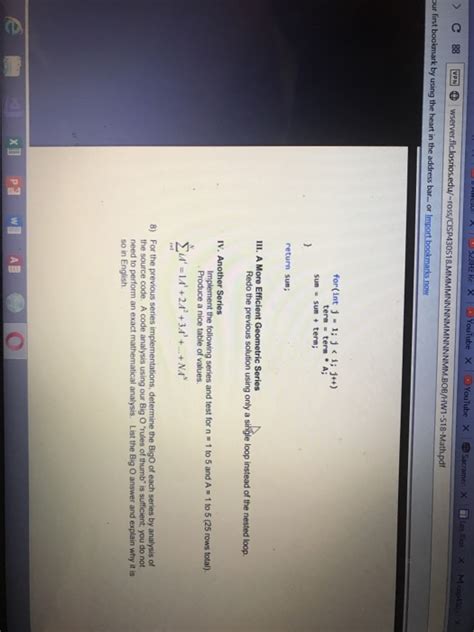 solved math revlew and algorithm analysls use empirical