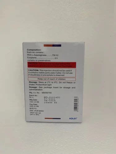 Peg Lasgen Adley Peg L Asparaginase Injection Packaging 1 Vial At