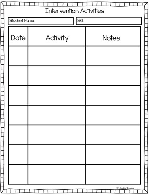 Rti Progress Monitoring Freebie Jds Rockin Readers