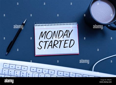Text Caption Presenting Monday Startedgetting Ready For New Week Rest