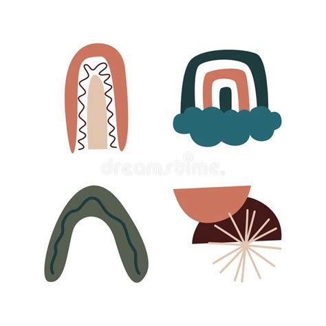 Boho Elements Art Icons And Graphics Stock Vector Illustration Of