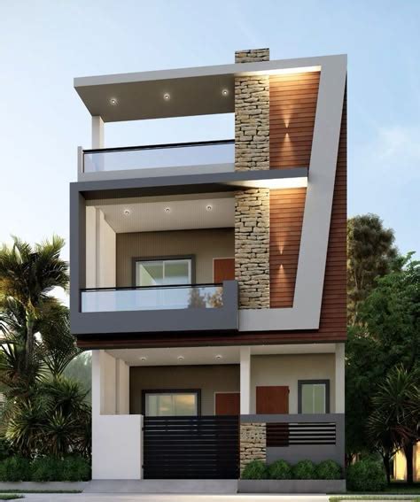 House Front Elevation Designs Building And Interiors Facade Elevation Plot Size 20 Feet X