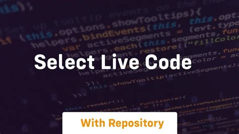 Select Live Code Youtube