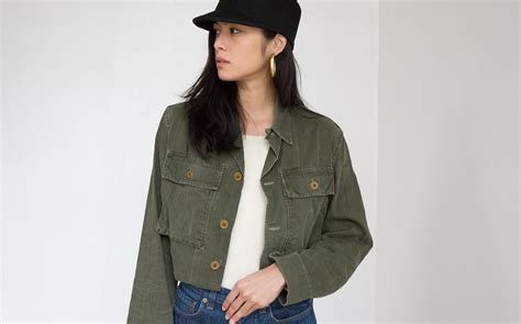 Cropped Army Jacket Kindred Black