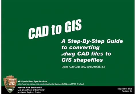 pdf a step by step guide to converting dwg cad files to gis · by