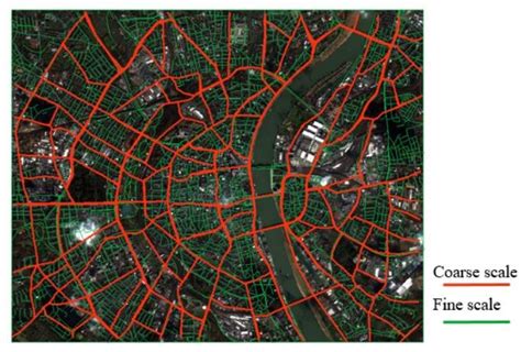 coarse scale and fine scale segmentation using different levels of