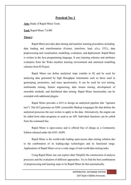 Distributed Database Practicals Pdf