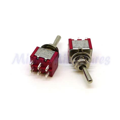 DPDT ON OFF ON Miniature Toggle Switch Micro Miniatures