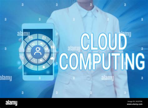 Hand Writing Sign Cloud Computing Word For Use A Network Of Remote