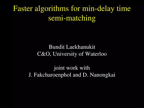 Faster Algorithms For Semimatching Problems Pdf Programming Languages Computing