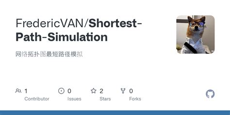 Github Fredericvanshortest Path Simulation 网络拓扑图最短路径模拟